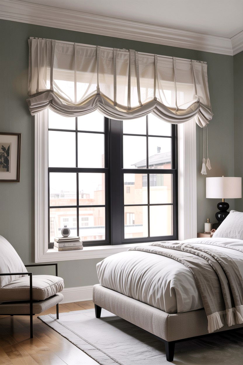 30 Elegant Bedroom Window Valances for a Finished Look - Our Secondhand ...