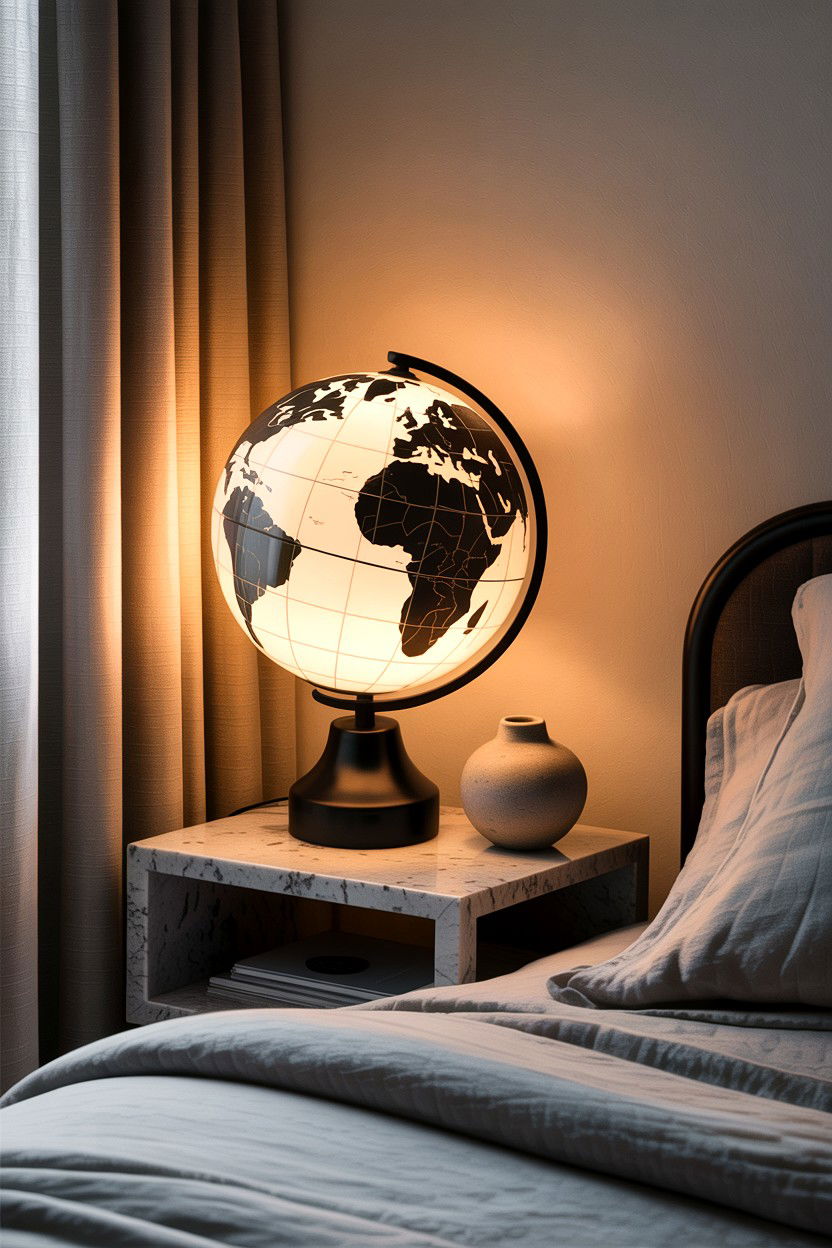 30 Bedroom Globes to Add an Elegant Touch of Style - Our Secondhand House