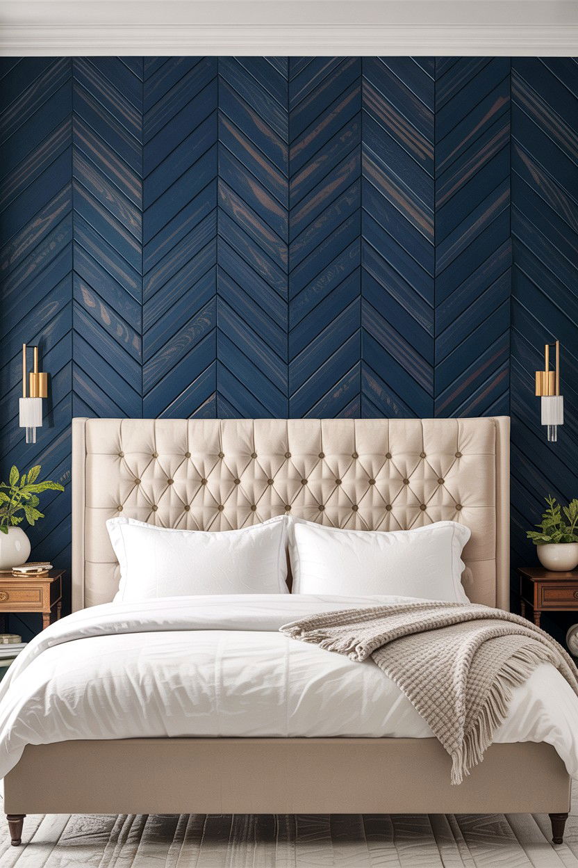 30 Stylish Bedroom Herringbone Wall Ideas for Your Home - Our ...