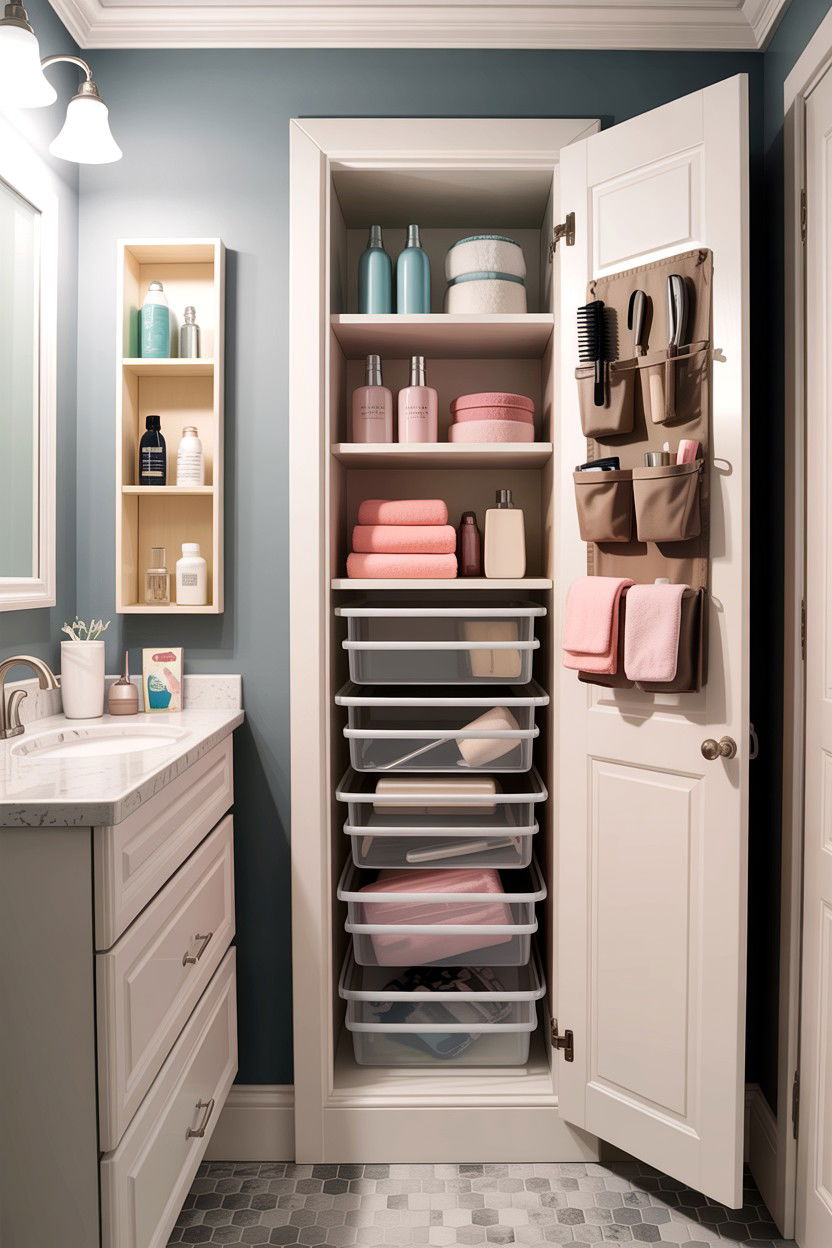 30 Bathroom Closet Ideas for Maximum Organization - Our Secondhand House